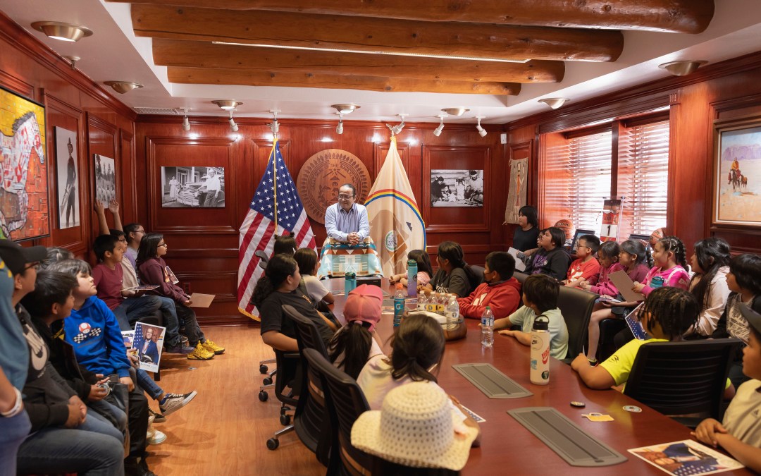 Little visitors with loud voices came to visit President Buu Nygren as ...