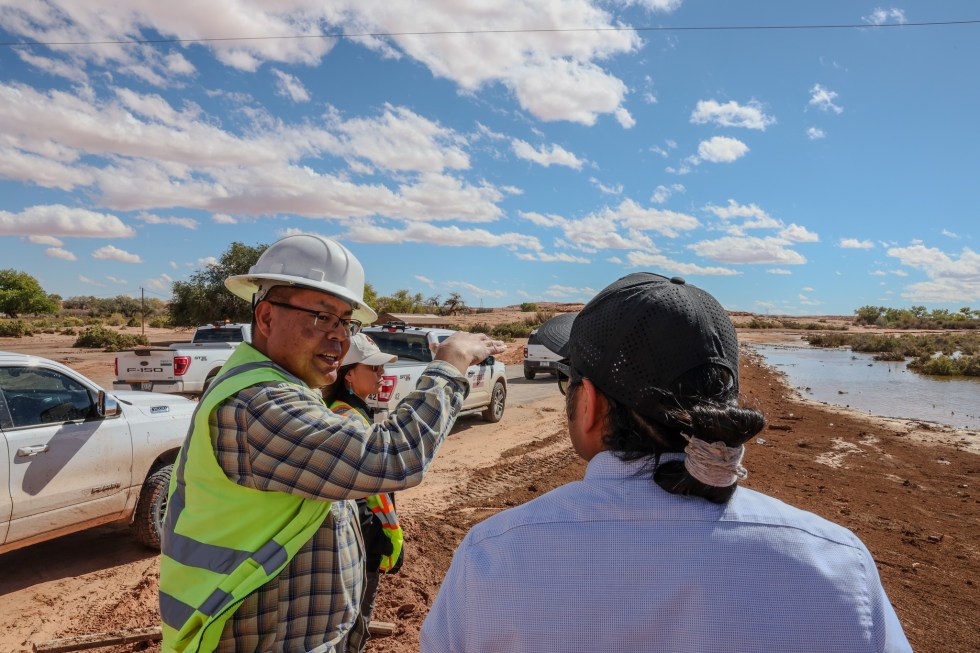 President Nygren Visits Dennehotso After Severe Flooding