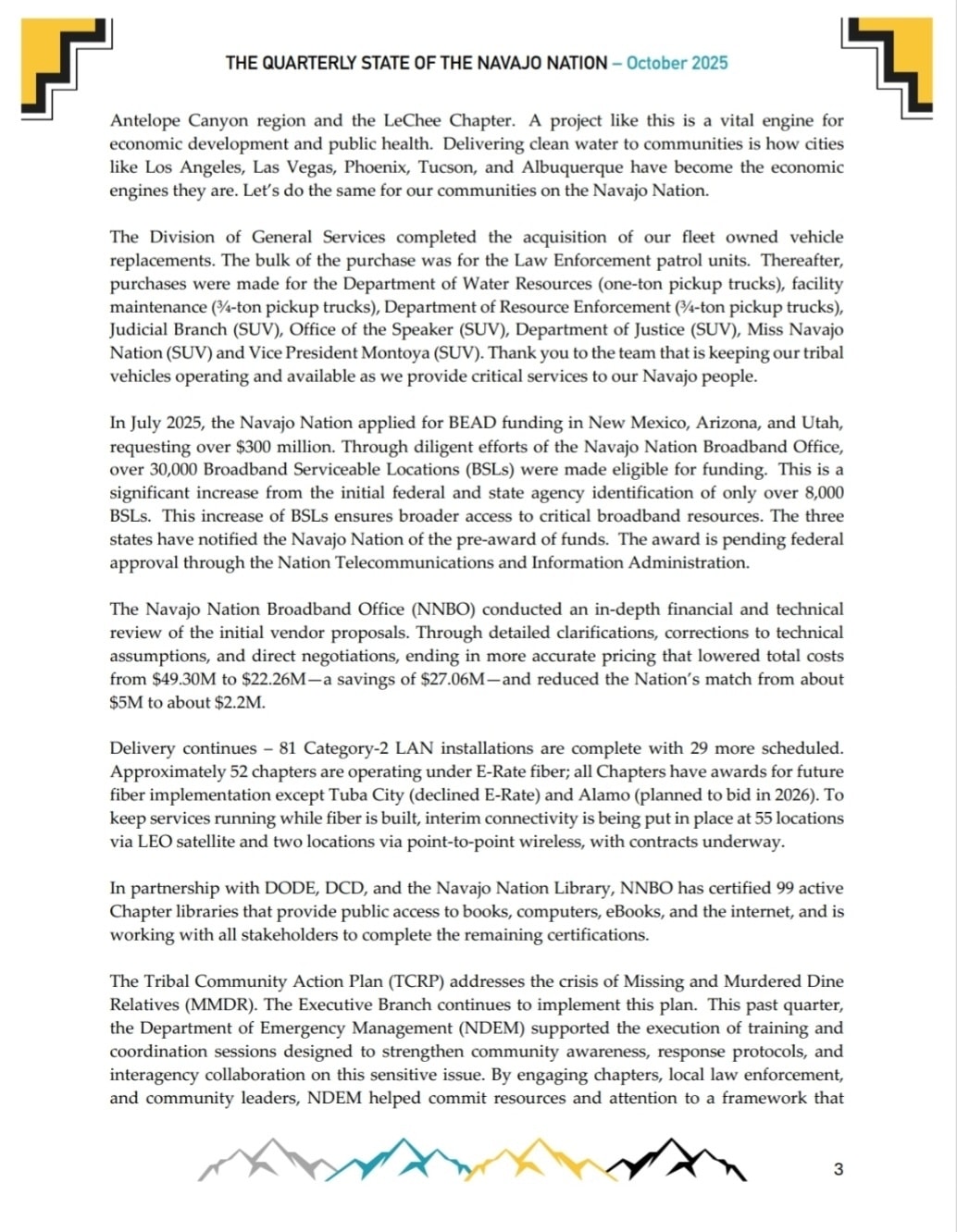 President Nygren’s Statement on the State of the Nation Address
